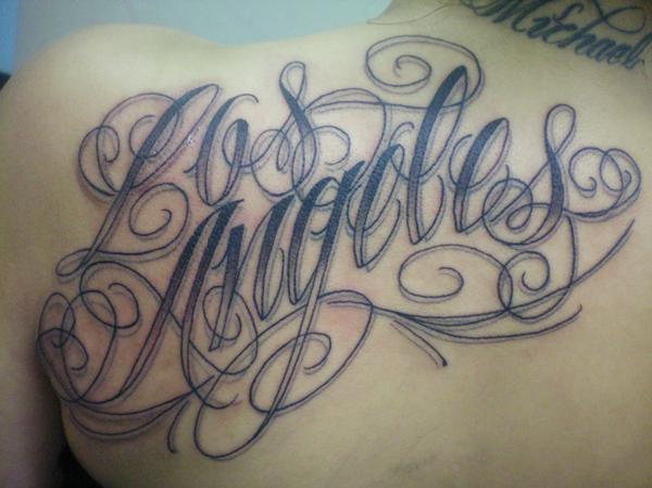 Los Angeles Script Tattoo
