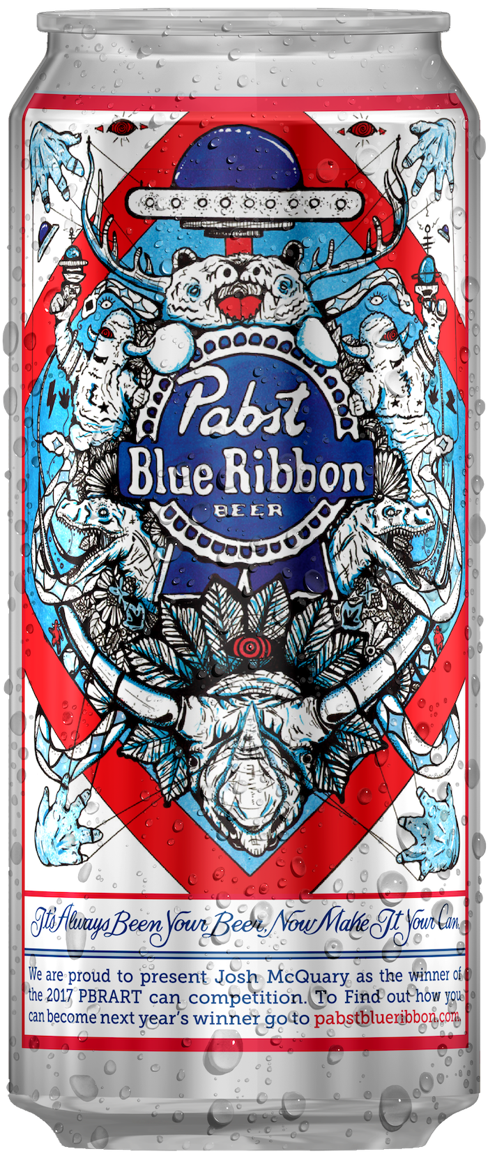 Pabst Blue Ribbon Can Art